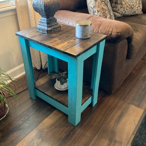 End Table, Wood End Table, Farmhouse End Table, Rustic Wood Table ...