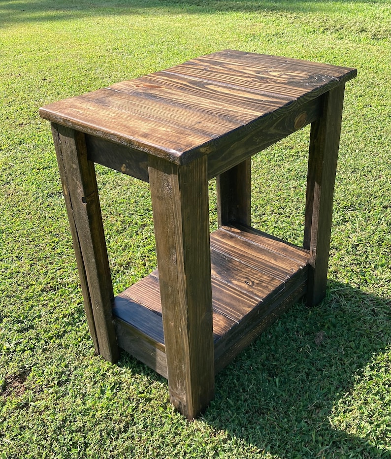 End Table, Wood End Table, Farmhouse End Table, Rustic Wood Table ...