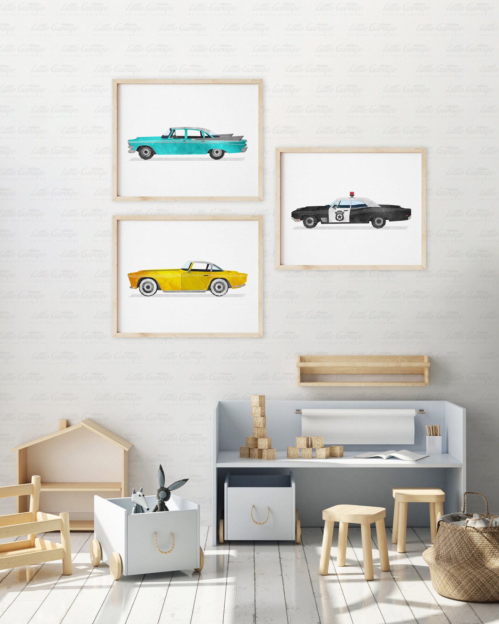 Police Car Print Police Wall Art Transportation Wall Art | Etsy
