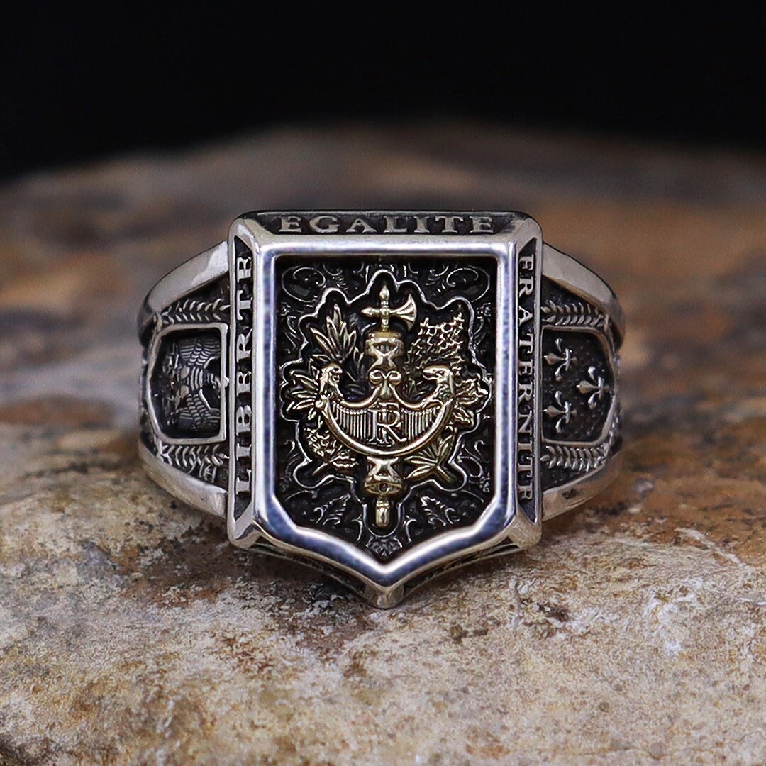 Signet Ring the Heiress Solid Silver 925 Bronze/gold Insert Republic ...