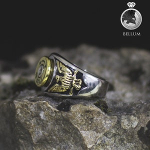 Colt 45 Signet Eagle Ring Bullet Ring Calibre Revolver Weapon Military ...