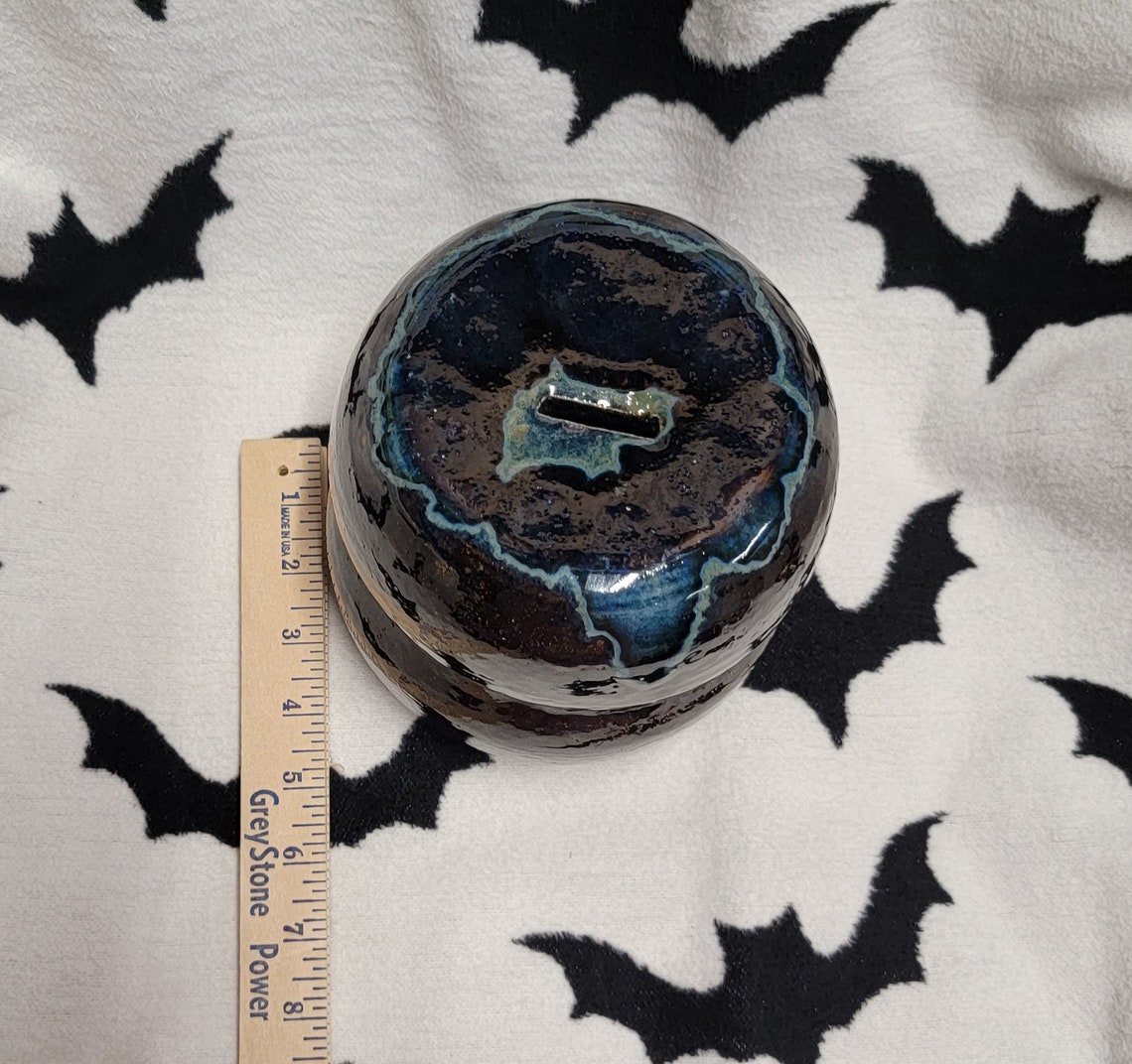 Ceramic Bank ~ Black Bank ~ Piggy Bank ~ Pottery Money Holder - Etsy