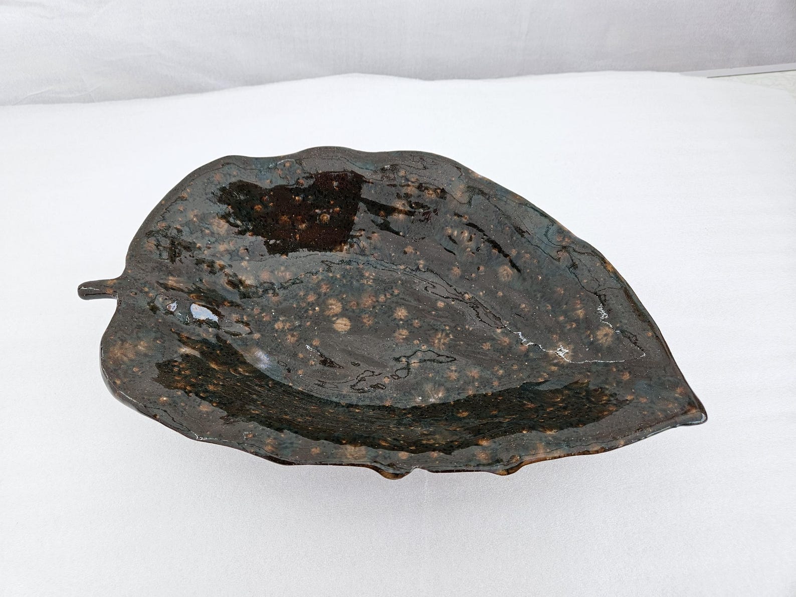 Green Leaf Bowl, Large Leaf Serving Dish - Etsy