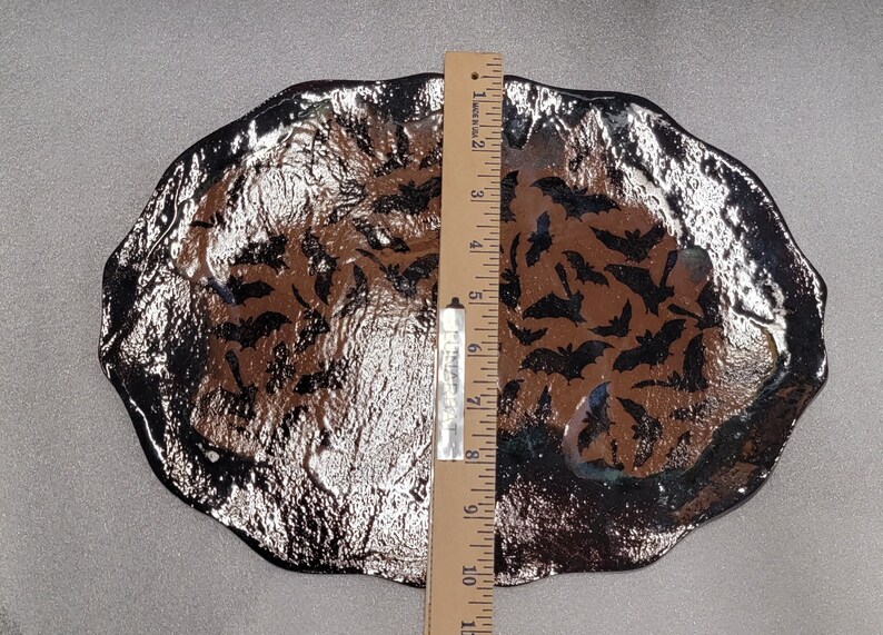 Bat Plate, Bats Serving Tray, Ceramic Platter, Ceramic Tray, Snack Tray ...