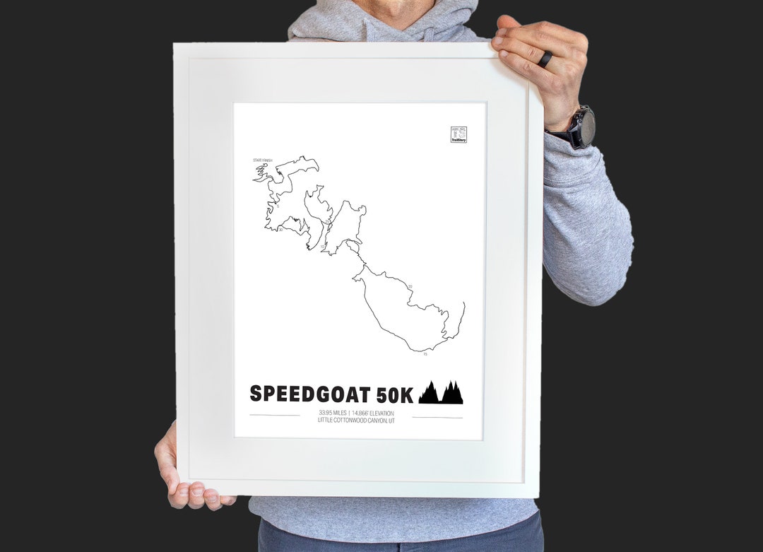 Trail Map - Speedgoat 50K Race Course Little Cottonwood Canyon, Utah - Etsy