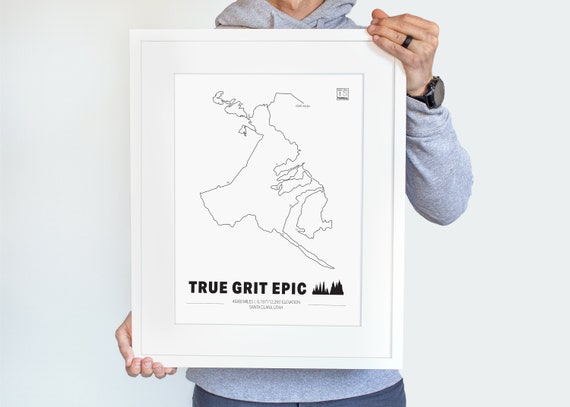 Trail Map True Grit Epic Mountain Bike Race Course Santa | Etsy