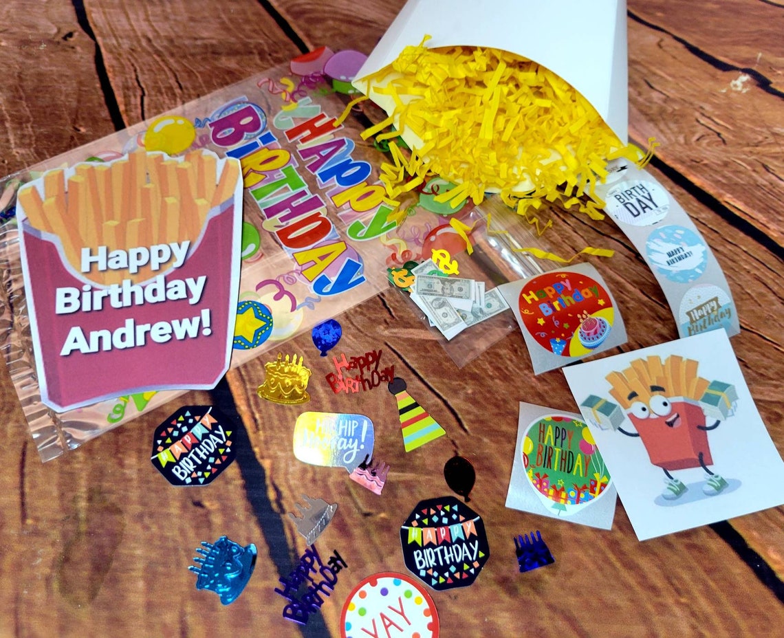 DIY Personalized French Fry Gift Box Kits for Any Occasion - Etsy