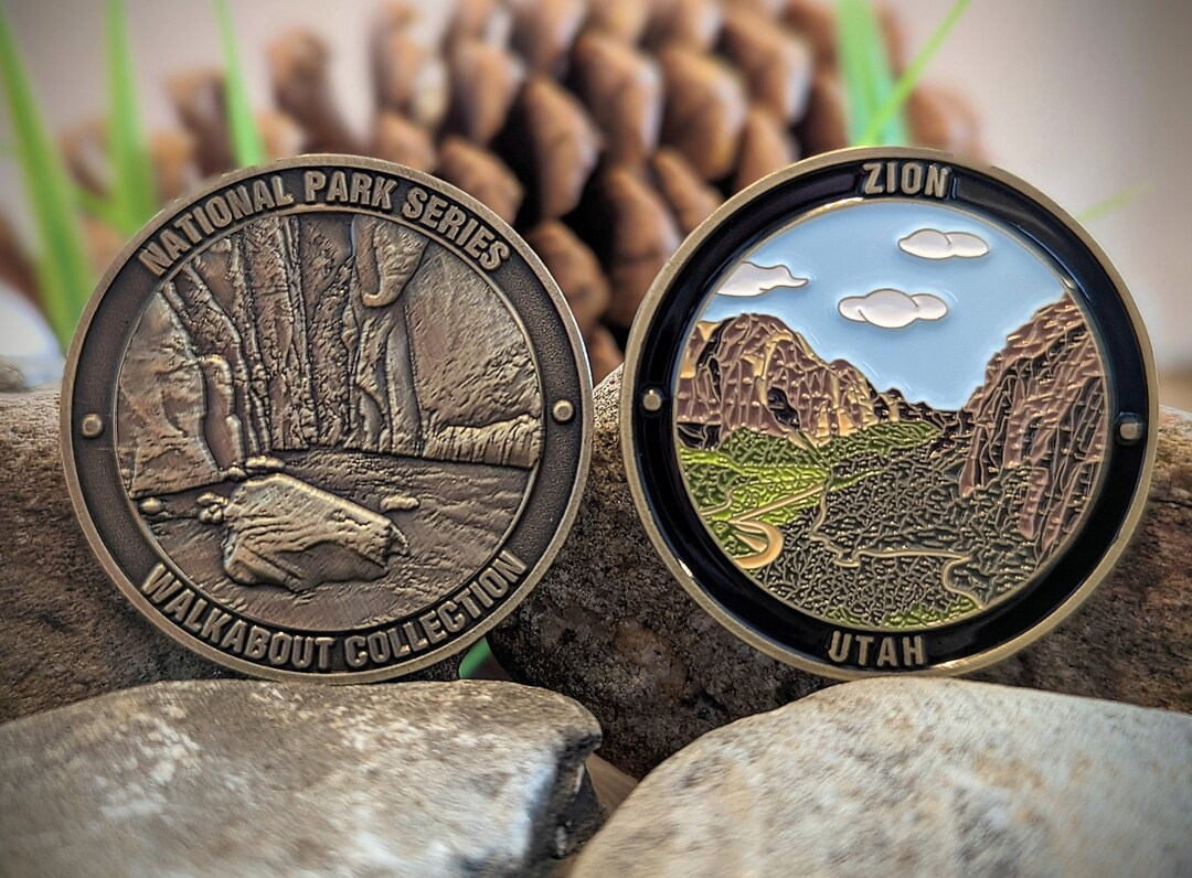 Zion National Park Challenge Coin - Etsy