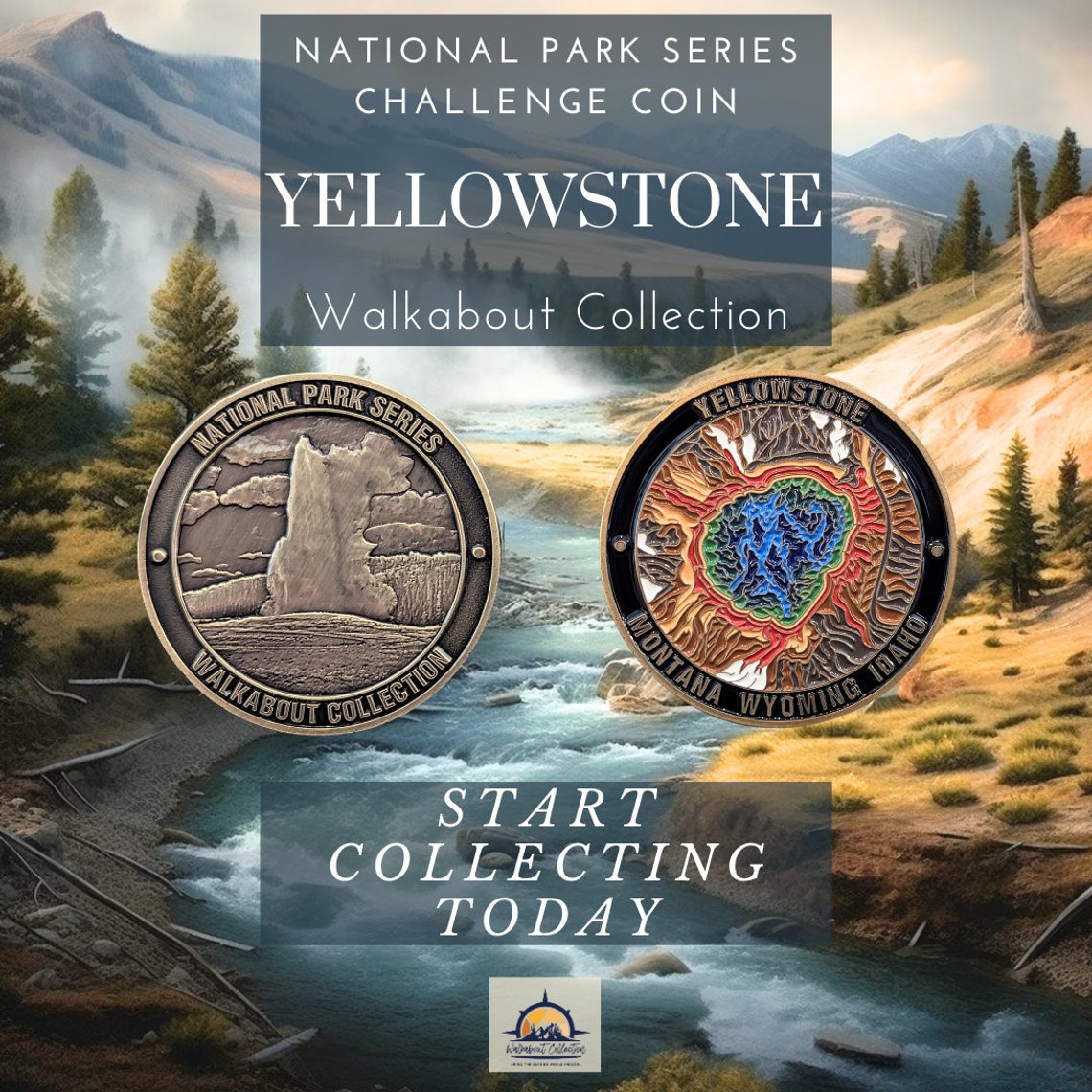 Yellowstone National Park Challenge Coin - Etsy