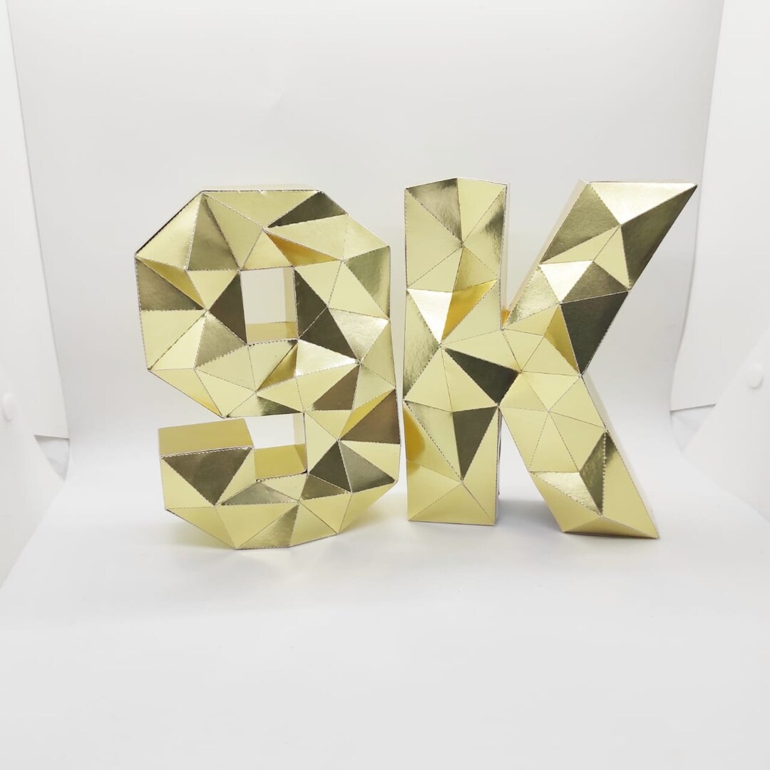 Numeros Low Poly 3D/ Low Poly Numbers Only for SILHOUETTE - Etsy