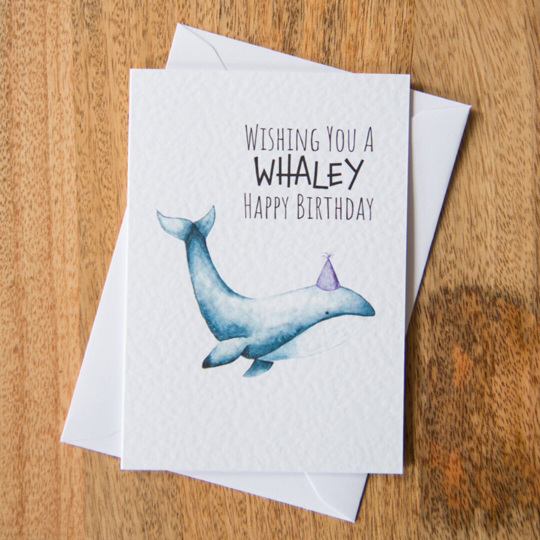 Funny Birthday Card | Whaley Happy Birthday | Funny Card | Cute Card ...