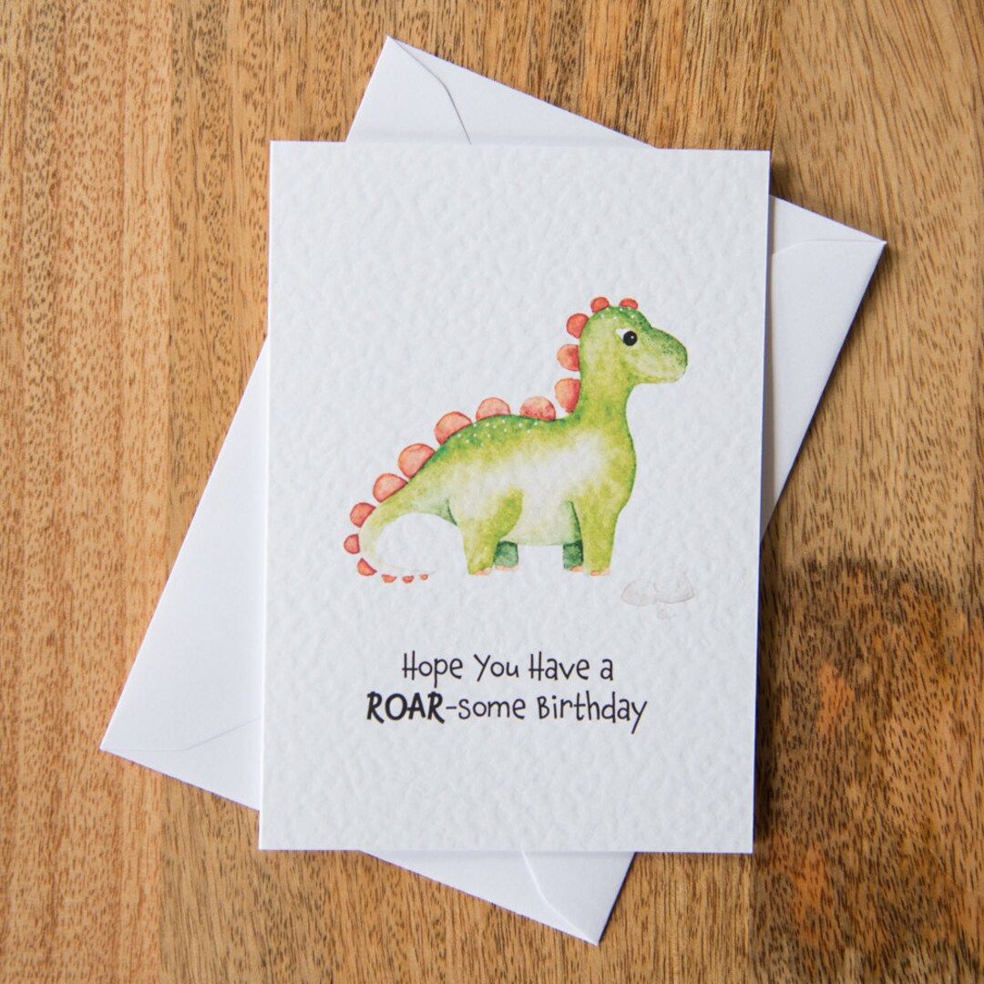 Dinosaur Birthday Card | Happy Birthday | Roar-some Birthday | Birthday ...