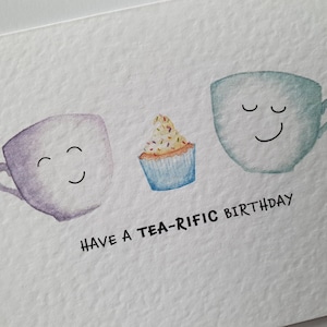 Have A Tea-rific Birthday Birthday Card Punny Card Tea - Etsy