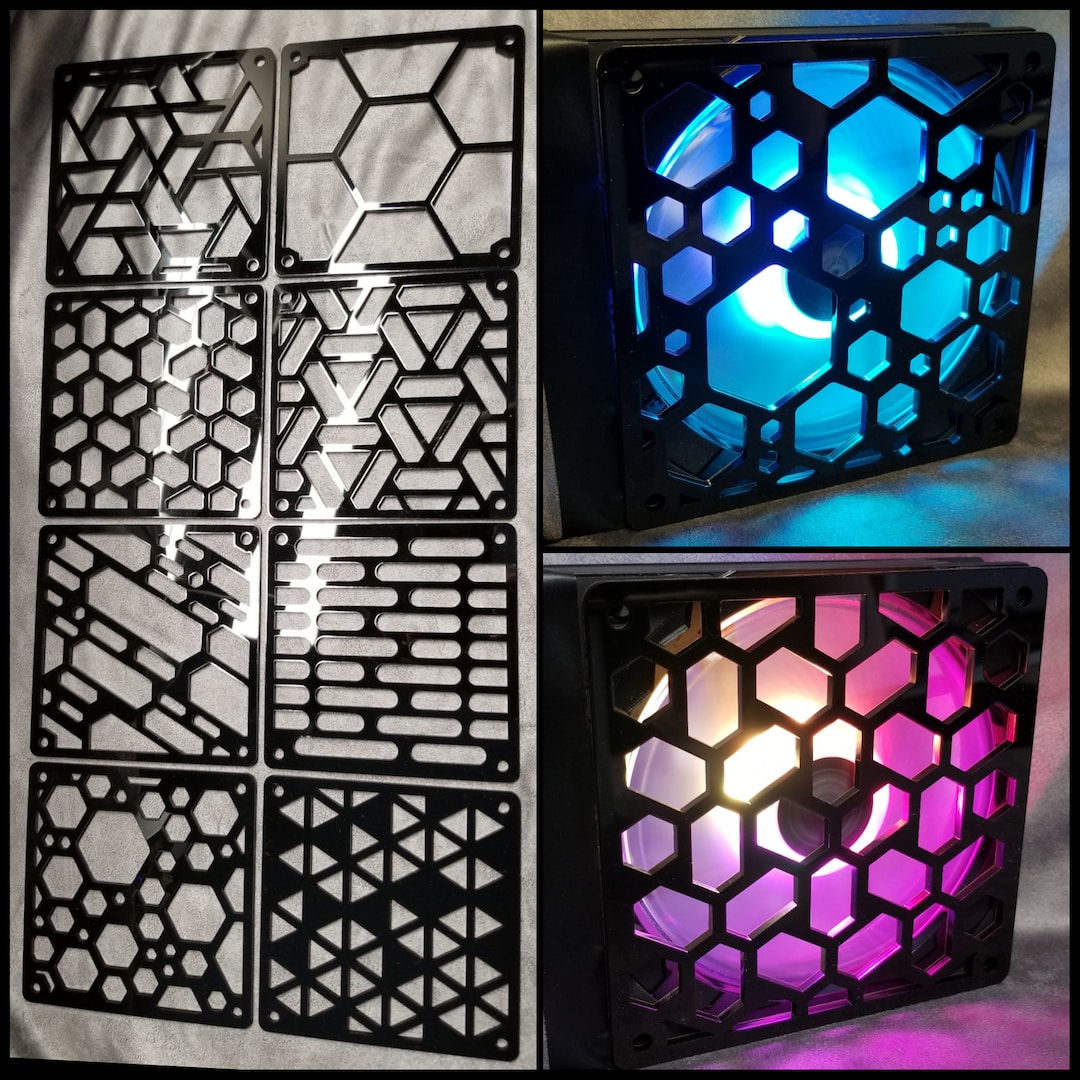 Custom Computer Pc Fan Grill 120mm X 120mm Black Lasercut Acrylic - Etsy