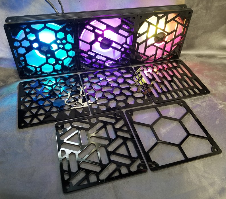 Custom Computer Pc Fan Grill 120mm X 120mm Black Lasercut - Etsy