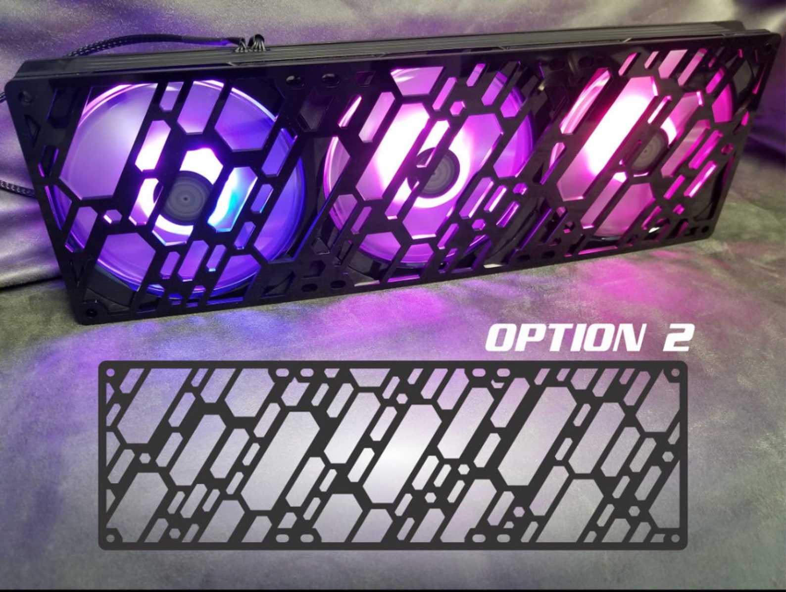 Custom Computer Pc Fan Grill 360mm X 120mm Black Lasercut Acrylic - Etsy