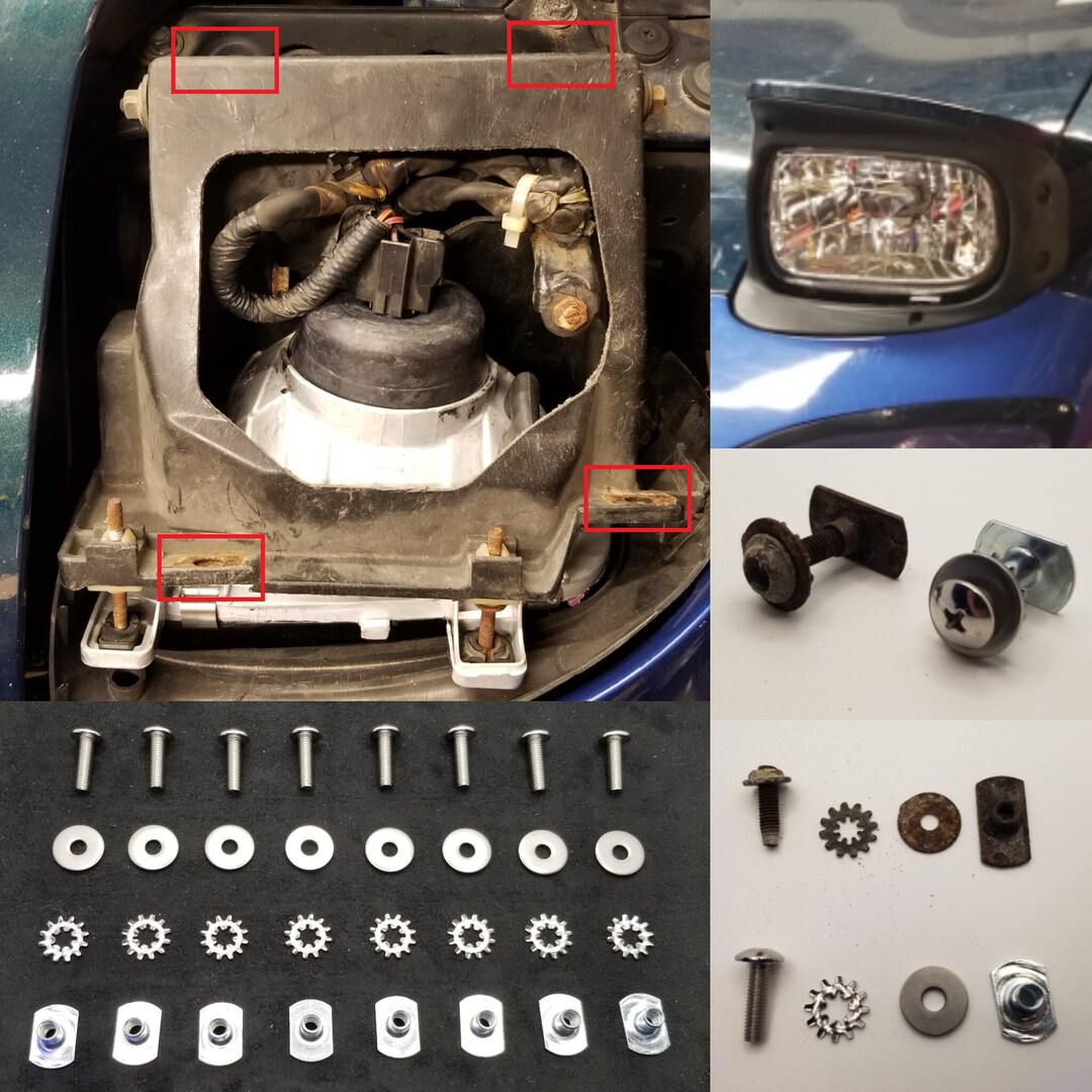 93-95 RX7 FD3S Headlight Cover Bolt Hardware Kit - Etsy