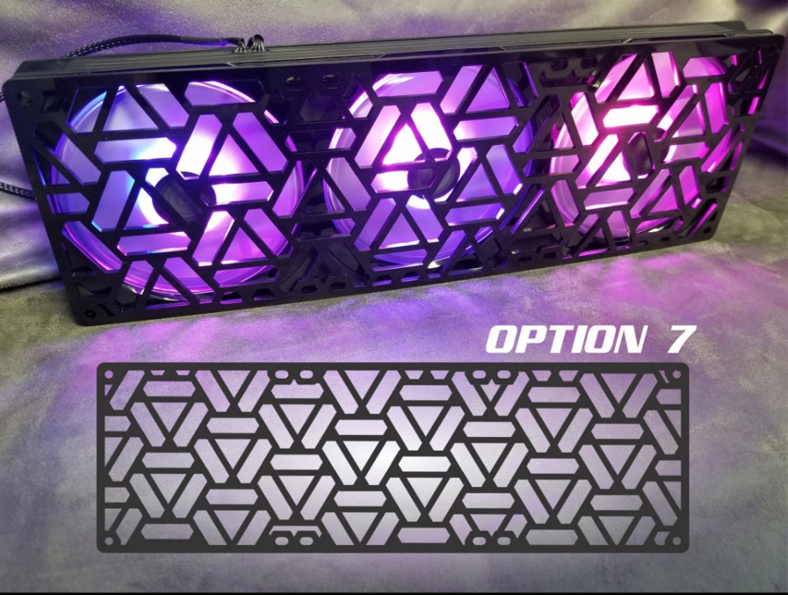 Custom Computer Pc Fan Grill 360mm X 120mm Black Lasercut Acrylic - Etsy