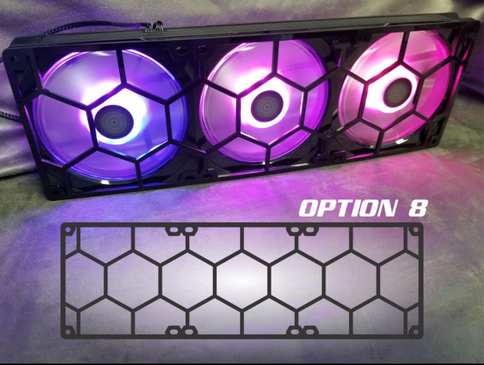 Custom Computer Pc Fan Grill 360mm X 120mm Black Lasercut Acrylic - Etsy