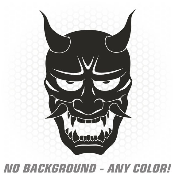 Hannya Mask Vinyl Decal Sticker Demon Oni JDM Skull Japanese - Etsy