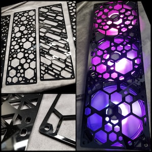 Custom Computer Pc Fan Grill 360mm X 120mm Black Lasercut Acrylic - Etsy