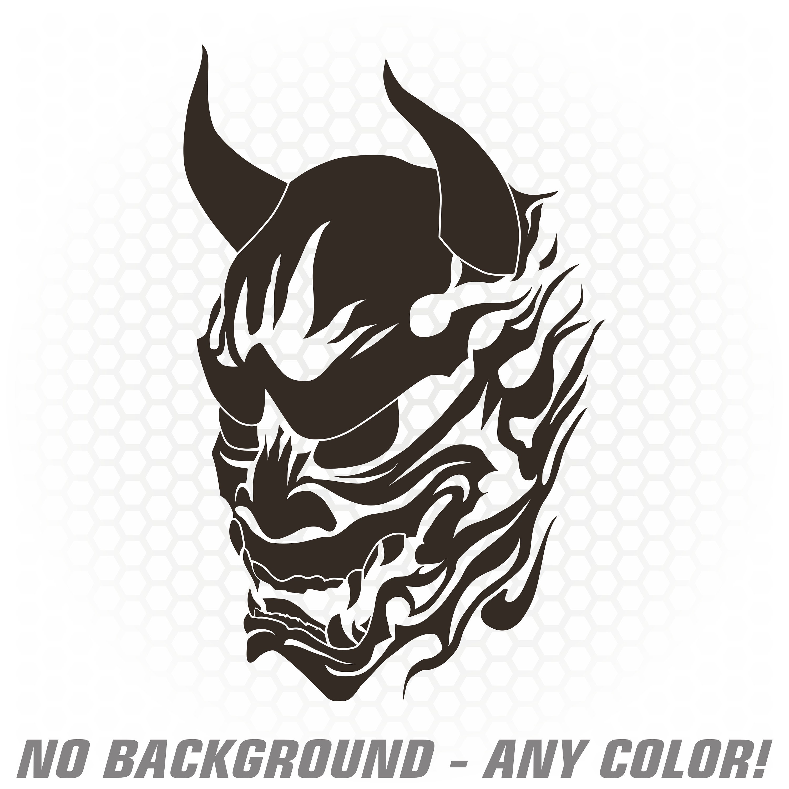 Hannya Mask Vinyl Decal Sticker Jdm Oni Demon Skull Japanese Etsy