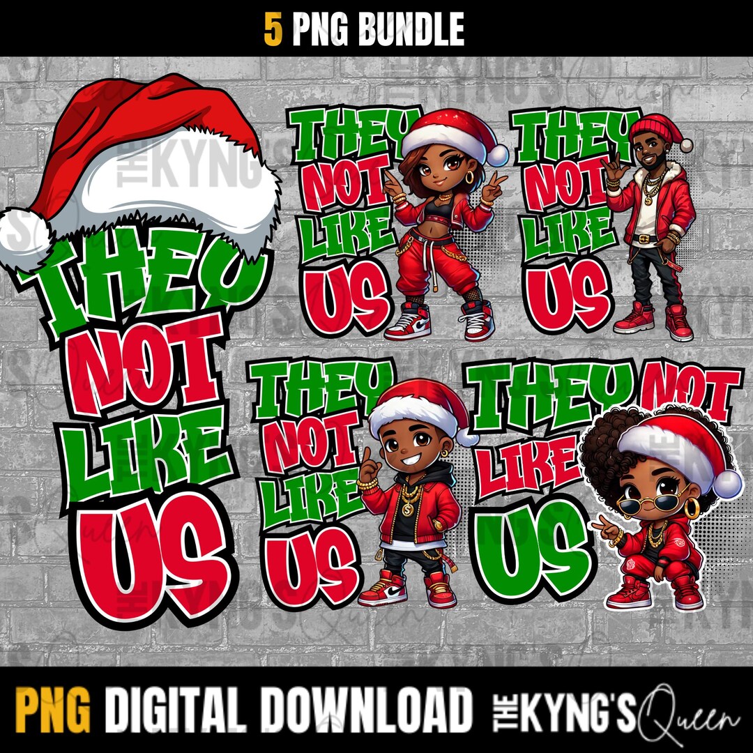 They Not Like Us PNG, Matching Family Pijama Shirt Design Bundle ...