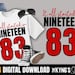 1983 Birthday Multi Color Png | 1983 Birthday Shirt PNG | Vintage Retro ...