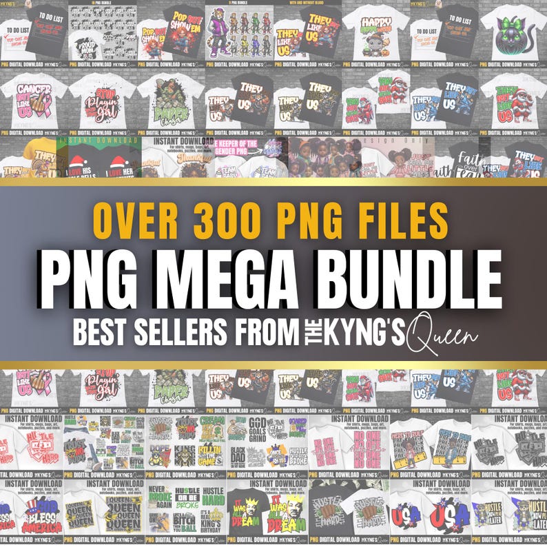 300+ Sublimation PNG Designs Mega Bundle , Big Bundle Hip Hop Design ...