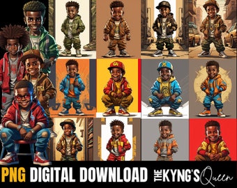 Black Kids Clipart, PNG Bundle, Brown Kids Clip Art, Story Book Clipart ...