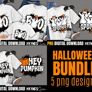 Boo, Spooky Squad Hey Pumpkin, Png, Bundle Halloween Sublimation ...