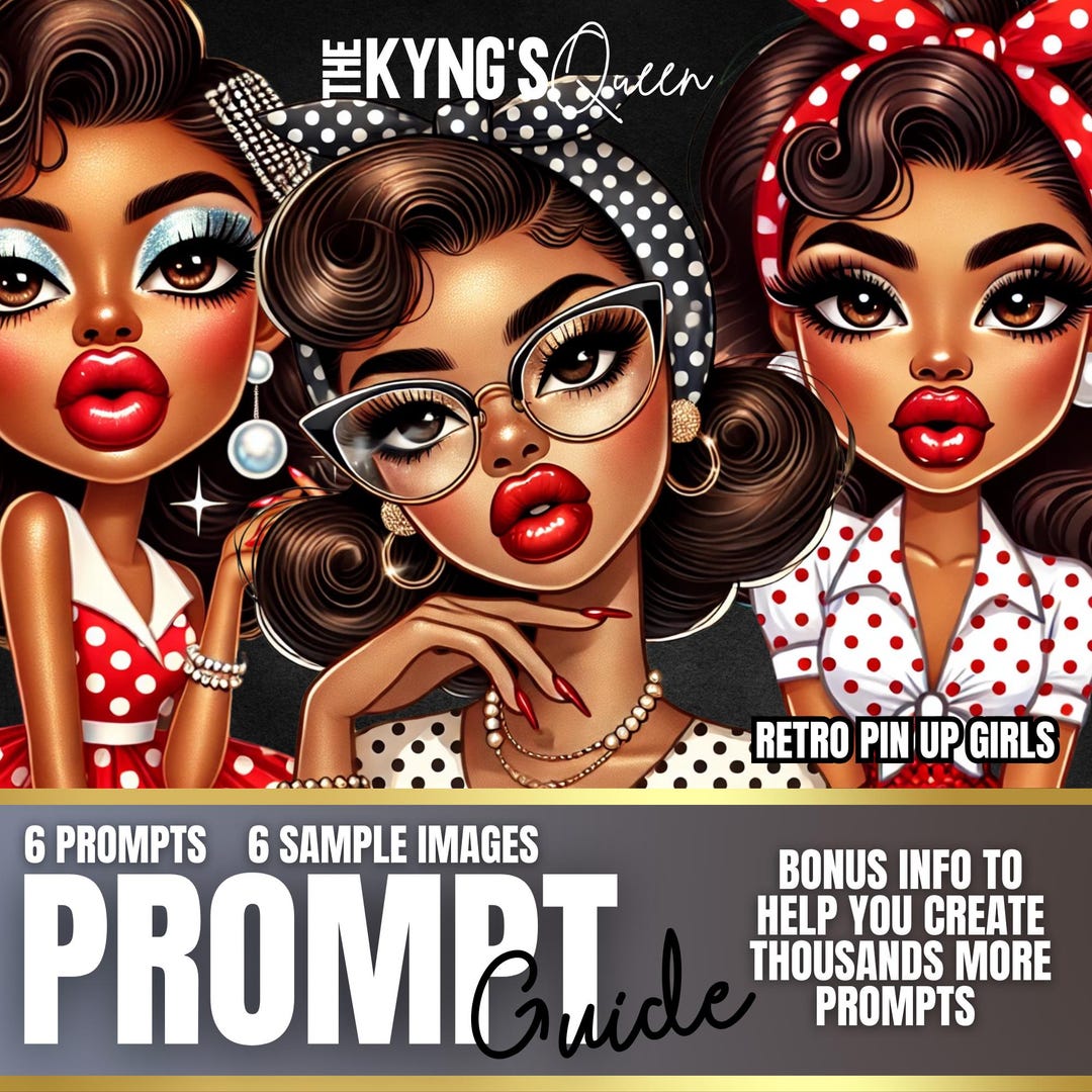 Retro Pin up Girls DALLE Prompt Guide, Dall-e 3 Prompts, Dall-e GPT ...