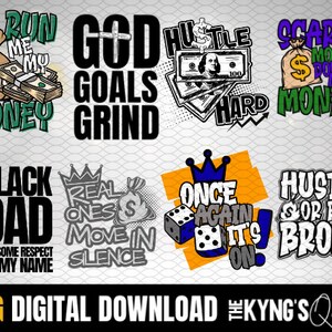Men's Rapper Shirt DESIGN BUNDLE, 20 Files, Hustle PNG, Hip Hop Png ...