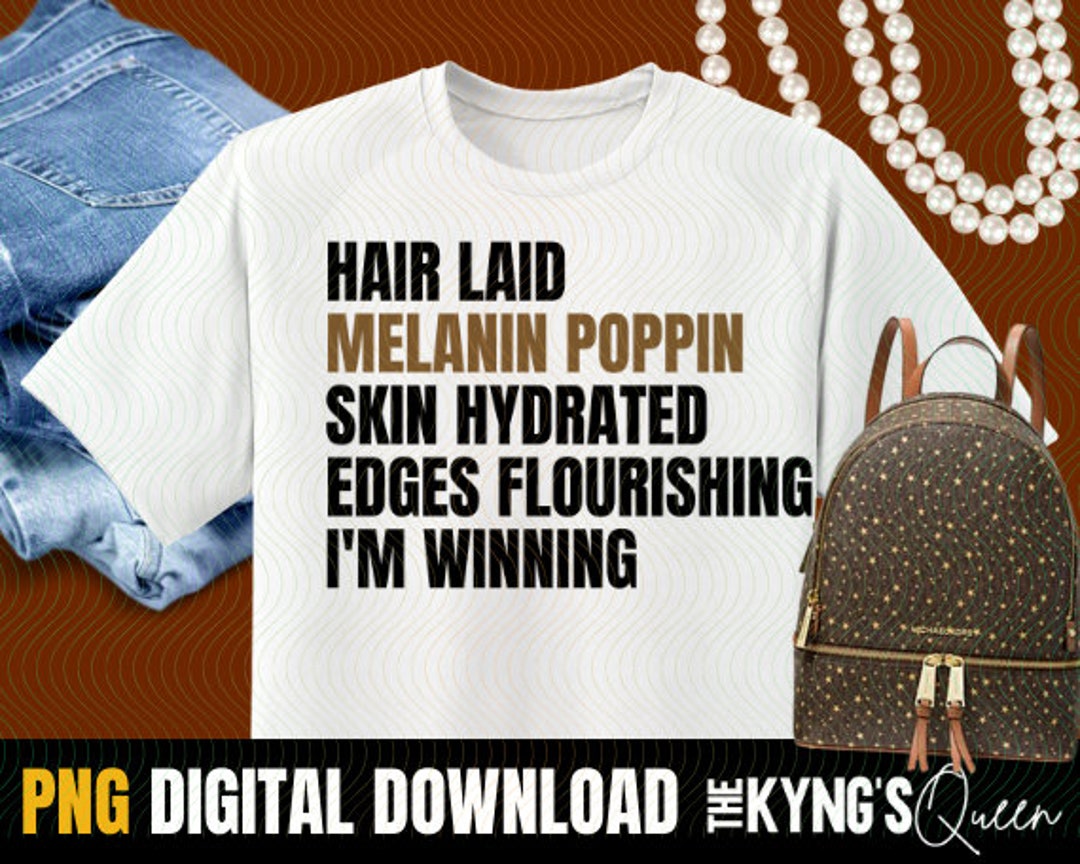 Melanin Poppin SVG PNG: Black Cricut File (digital Download) - Etsy