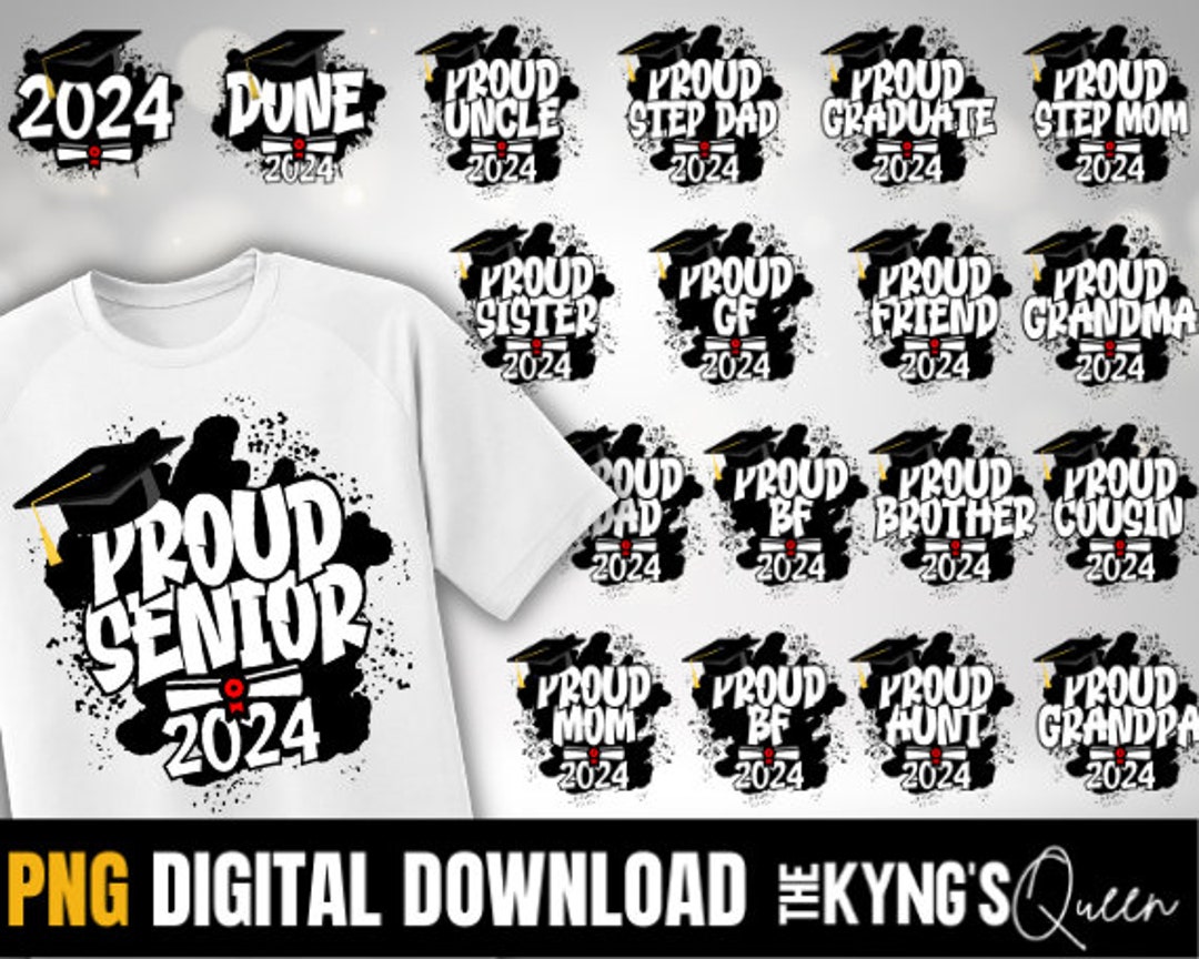Graduation Family Shirt Design Bundle, Class of 2024, Family PNG ...