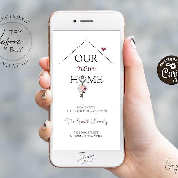 Our New Home Announcement Card - Etsy