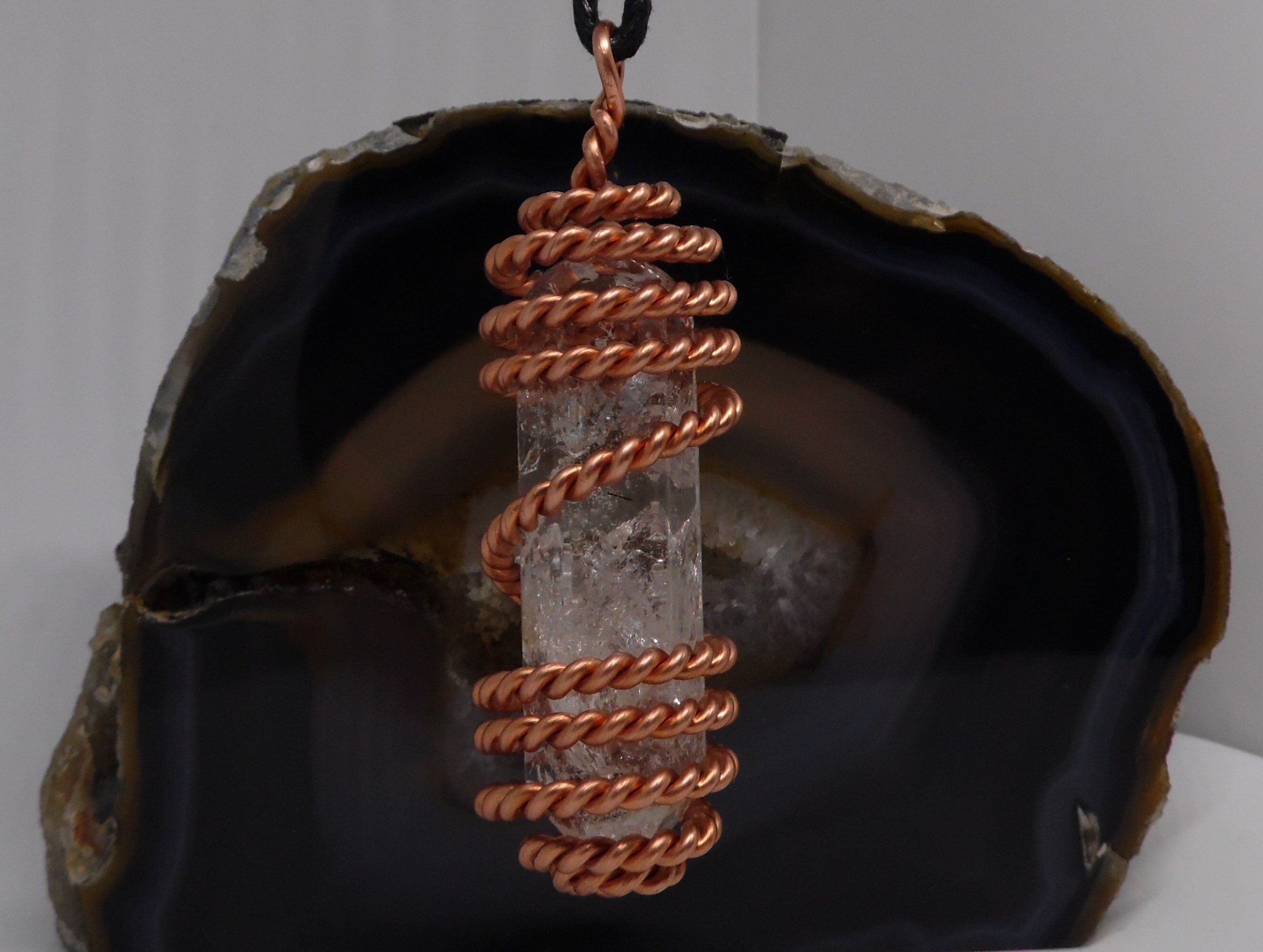 Clear Quartz Hexagonal Point Copper Wire Wrapped Full lost - Etsy