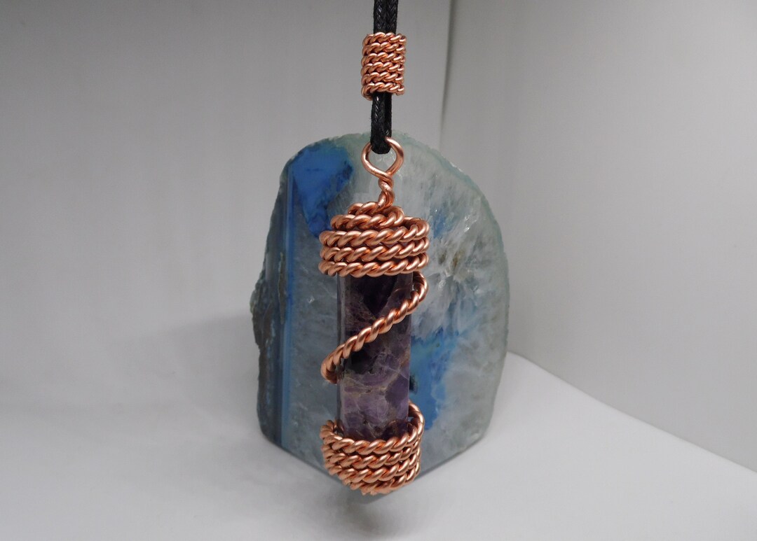 Large Amethyst Twisted Copper Wire Wrapped Full "lost Cubit" Tensor ...