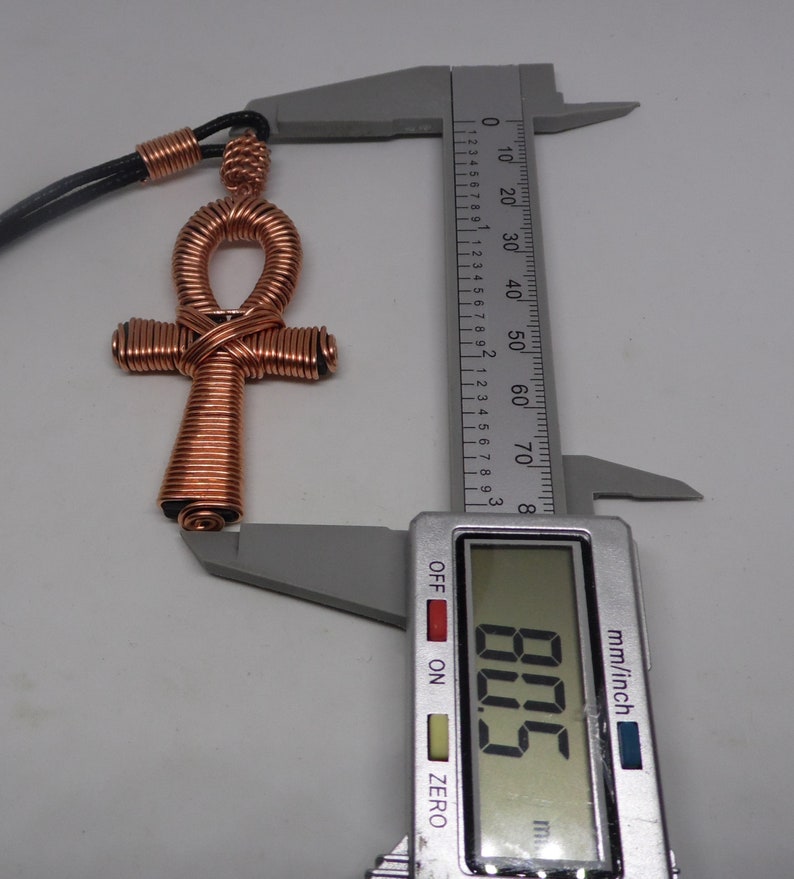 Copper or Silver Wire (non-tarnish) Coil Wrapped Ankh Pendant. - Etsy