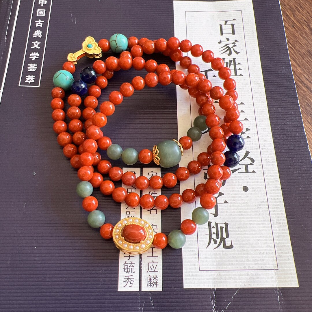 AAA Top Grade Sichuan Nanhong Red Agate 5.5mm Round Beaded Fashion ...