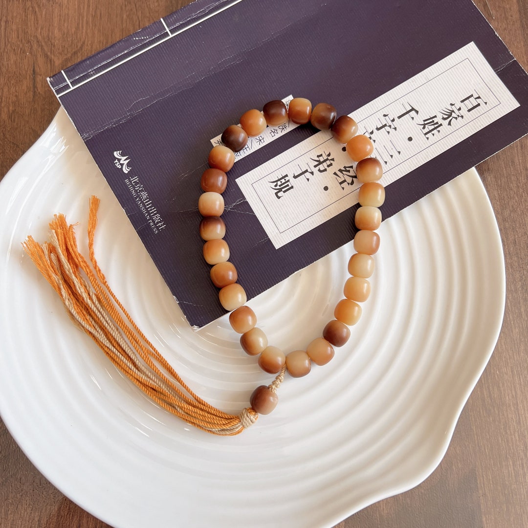 Top Grade Natural Weathered Bodhi Root Beaded Hand Hold; Mala Pray ...