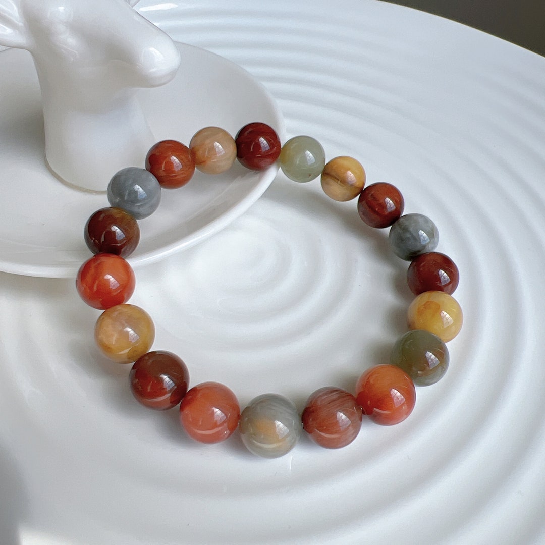 Geniune High Quality 11mm Rare Multi Color Rabbit Hair Quartz; Red ...