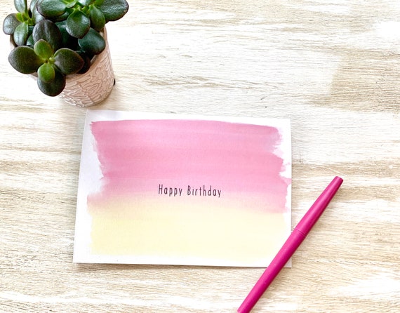 Happy Birthday Printable Blank Greeting Card - Etsy