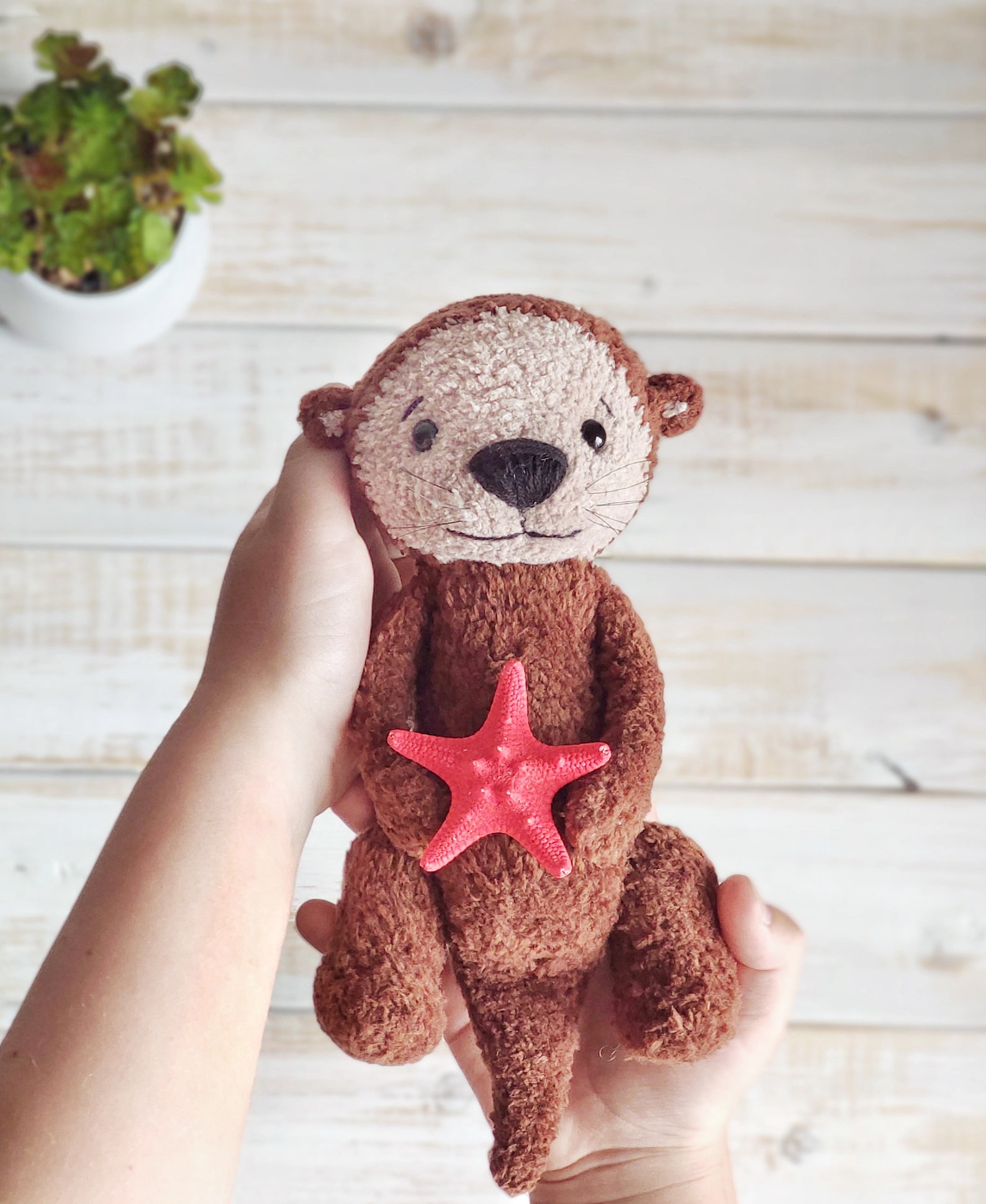 Stuffed Cute Otter Toy Plush European Otter Soft Toy With | Etsy