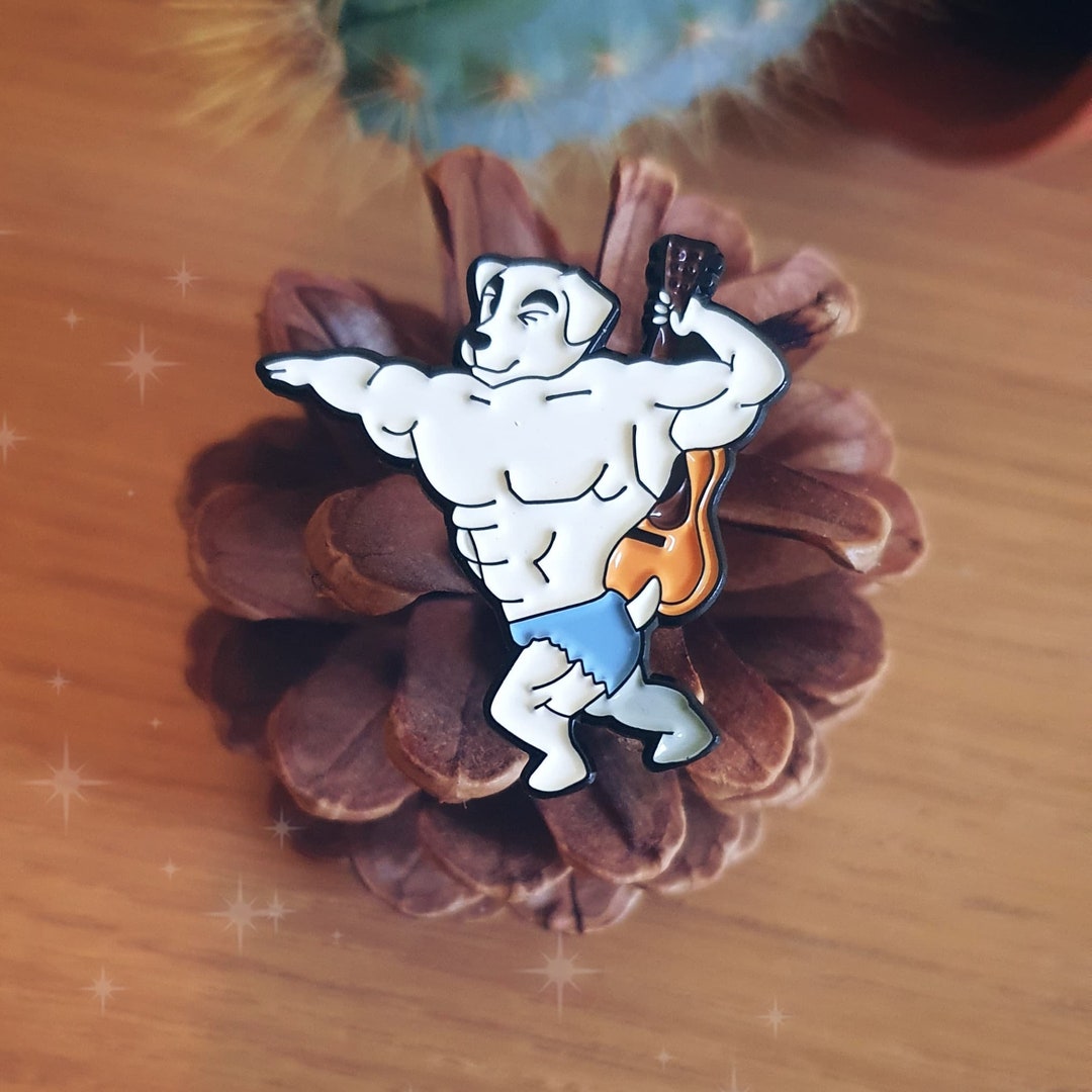 Buff KK Slider Soft Enamel Pin Funny Animal Crossing Pin - Etsy
