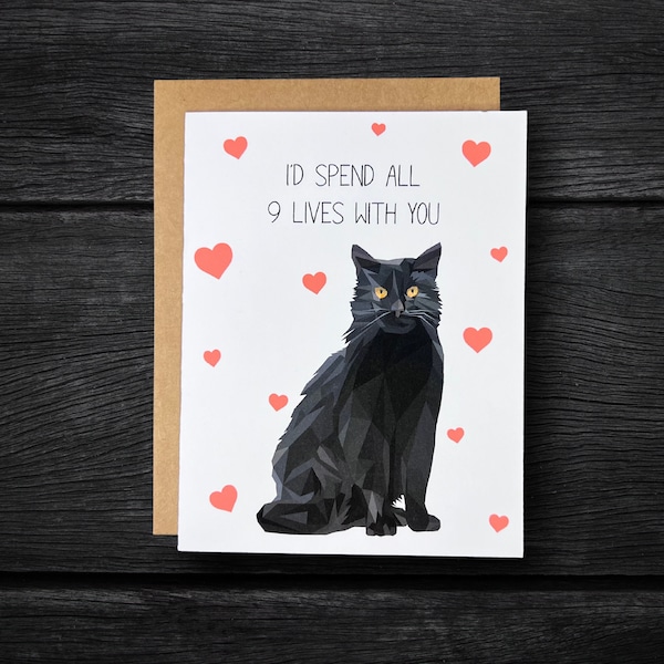 Cat Love Card - Etsy