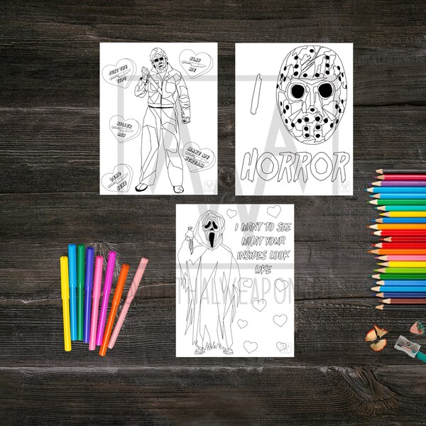Scream Coloring Page - Etsy