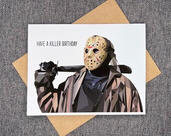 Horror Jason Birthday Card - Etsy