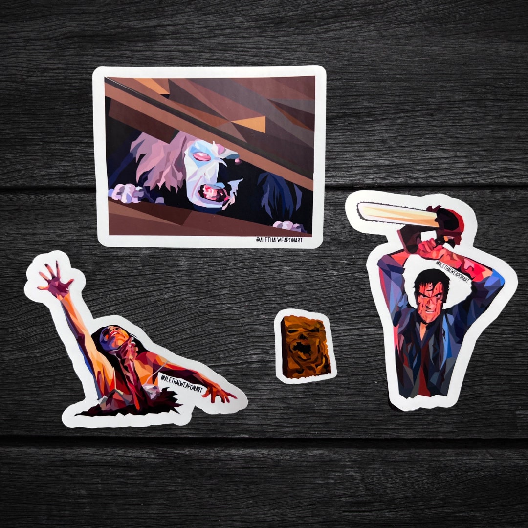Evil Dead Vinyl Sticker Pack | Horror Movie Stickers | Ash Sticker - Etsy
