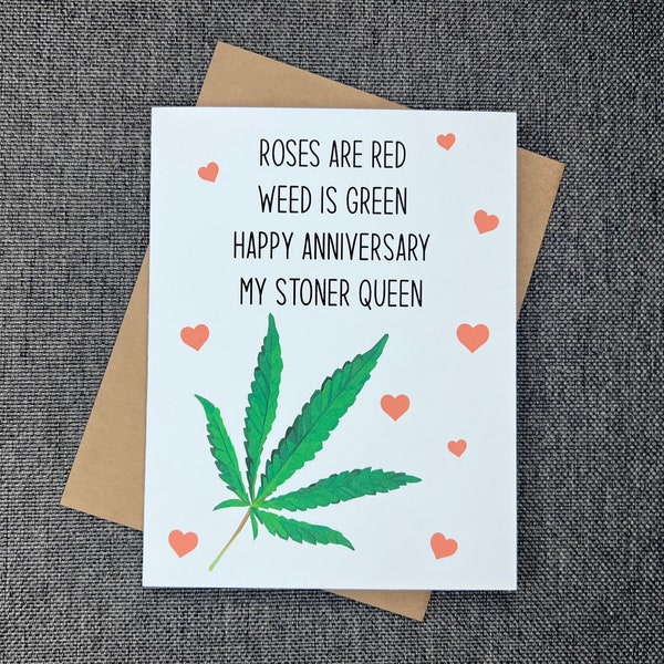 Happy Anniversary Weed Card - Etsy